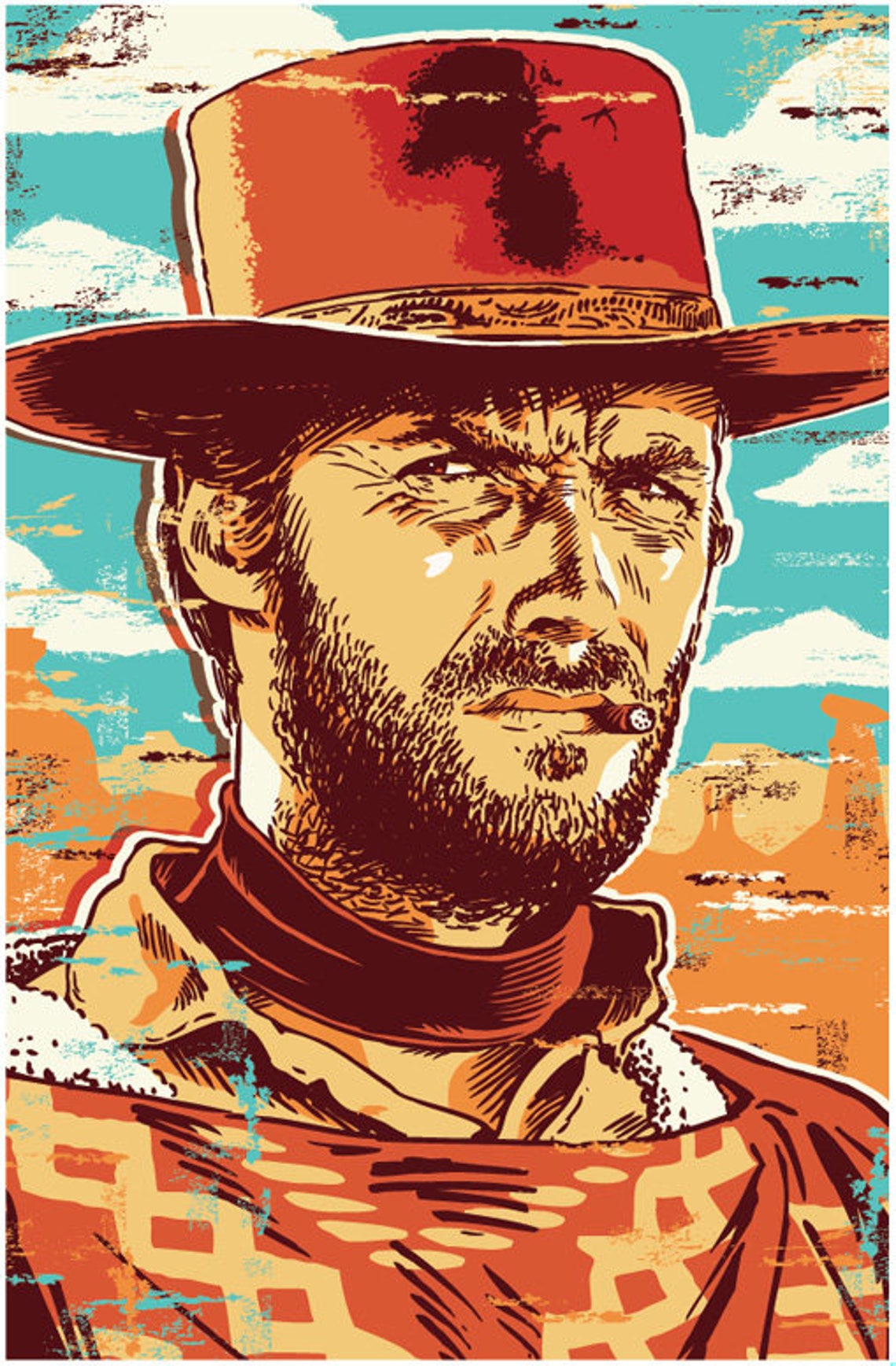 Clint Eastwood Poster Clint Eastwood Wall Art Clint Eastwood - Etsy