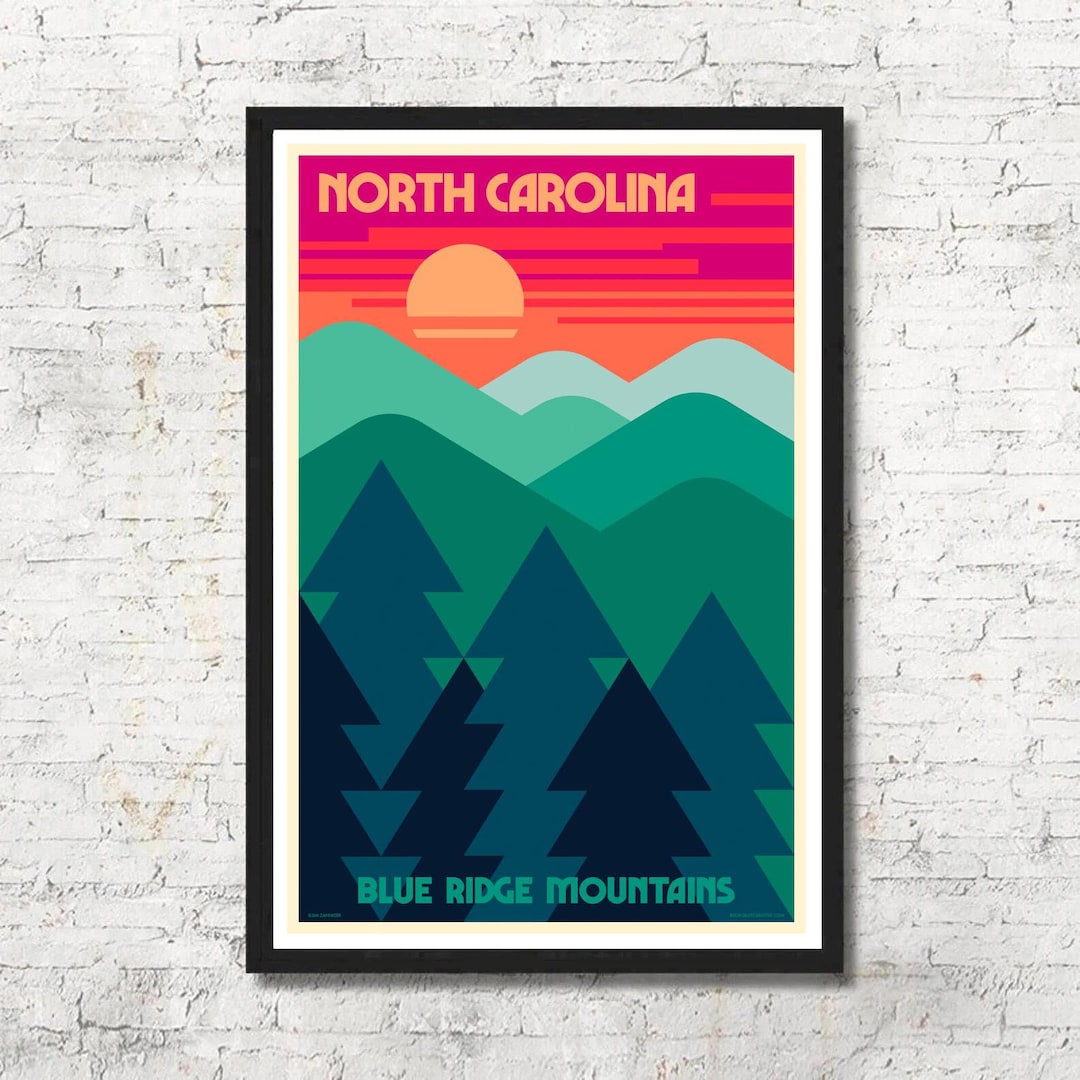 North Carolina Poster, North Carolina Wall Art, North Carolina Print ...