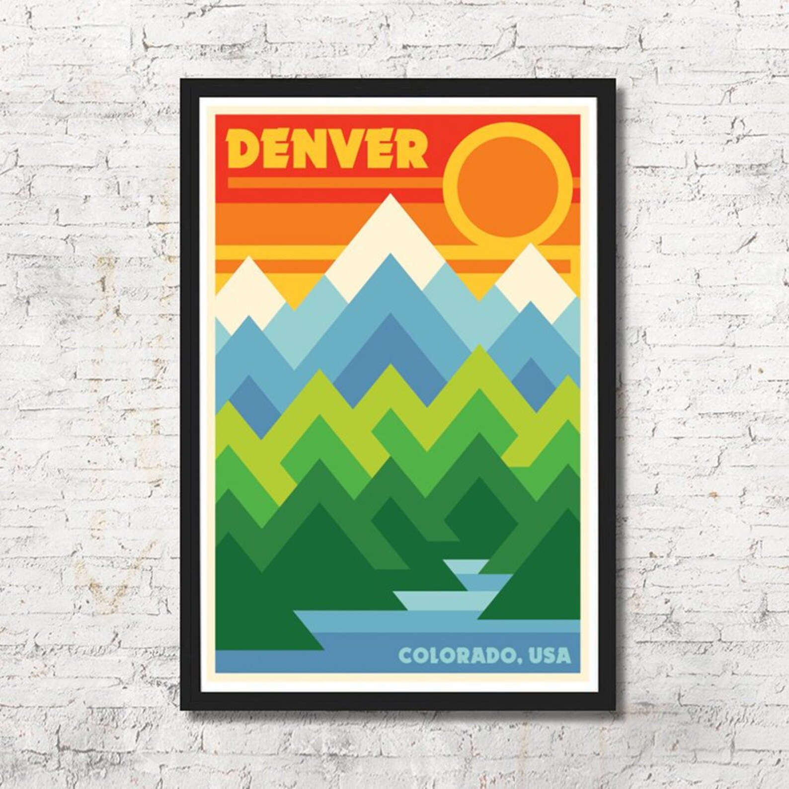 Denver Denver Poster Denver Wall Art Denver Art Print - Etsy