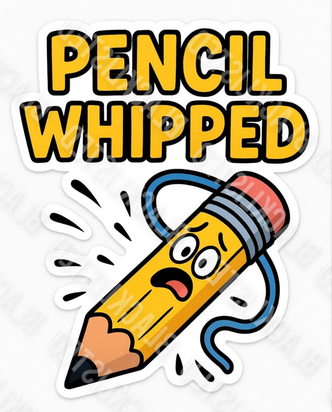Pencil Whipped Sticker - Etsy
