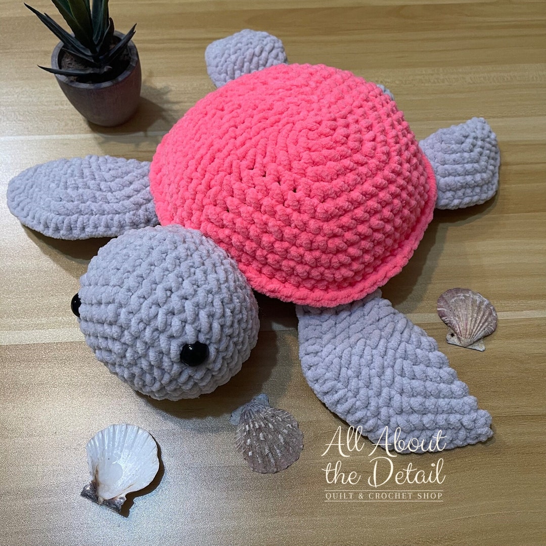 Crochet Plushie Sea Turtle Plushies Stuffed Animals Shell Tortoise ...