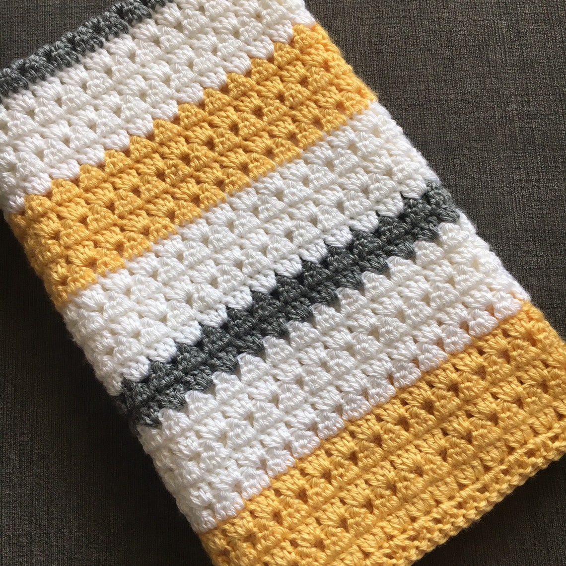 Yellow Crochet Blanket, Yellow Kids Blanket, Handmade, Childrens ...