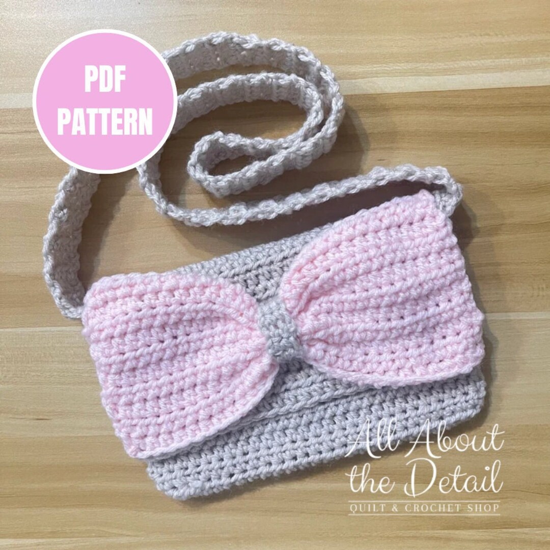 Crochet Bow Bag Crochet Pattern Bow Clutch Bag Crochet Pattern Crochet ...