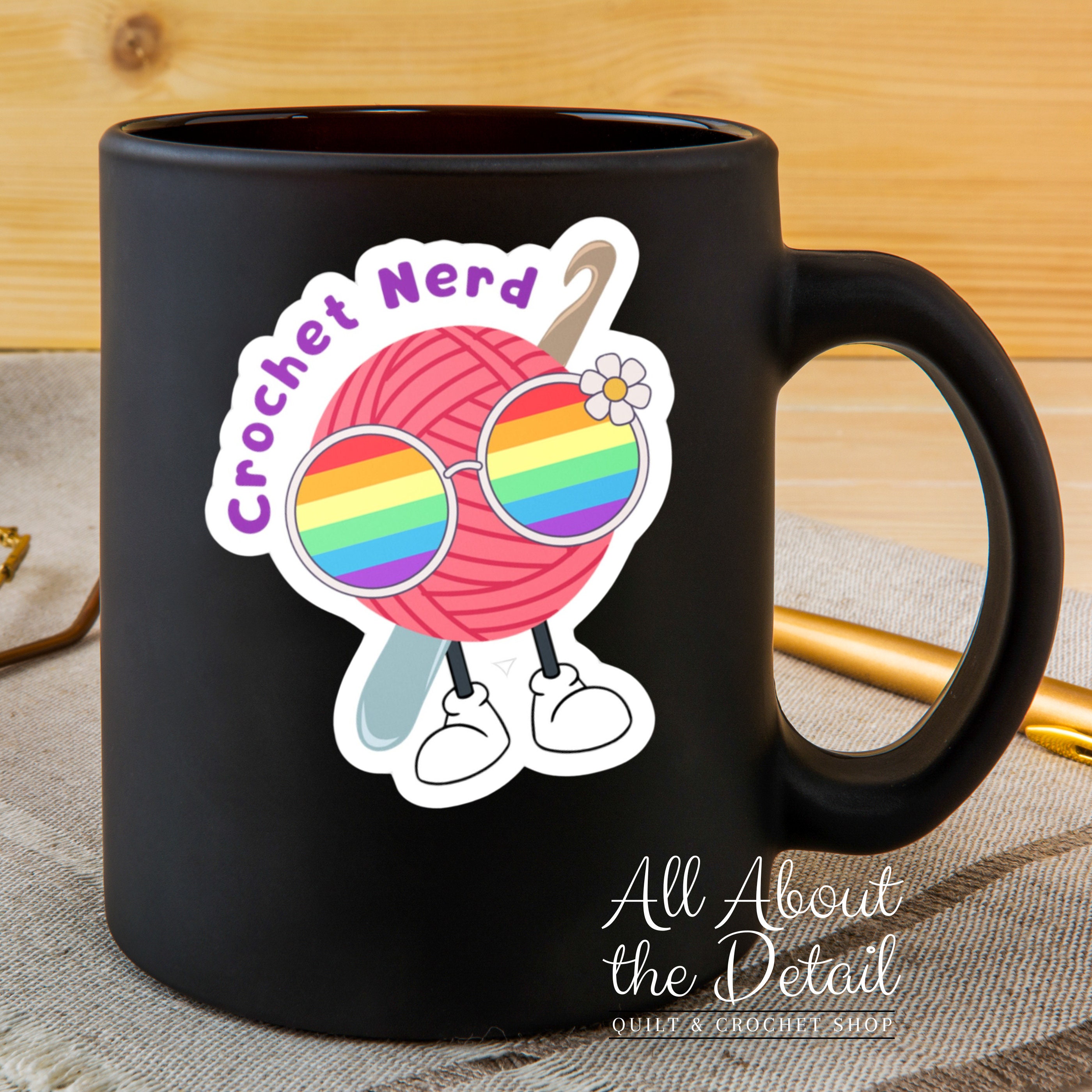 Crochet Sticker Crochet Nerd Sticker Yarn Lover Gift Idea for Crochet ...