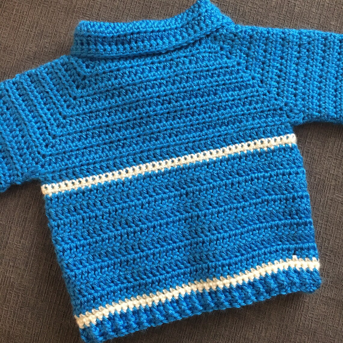 Crochet Sweater, Handmade Baby Sweater, Baby Gift, Navy Blue Crochet ...