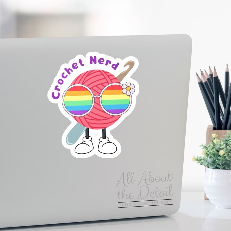 Crochet Sticker Crochet Nerd Sticker Yarn Lover Gift Idea for Crochet ...