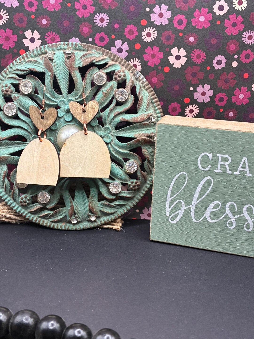 Heart Drops- Laser Cut Wooden Drop Earrings - Etsy