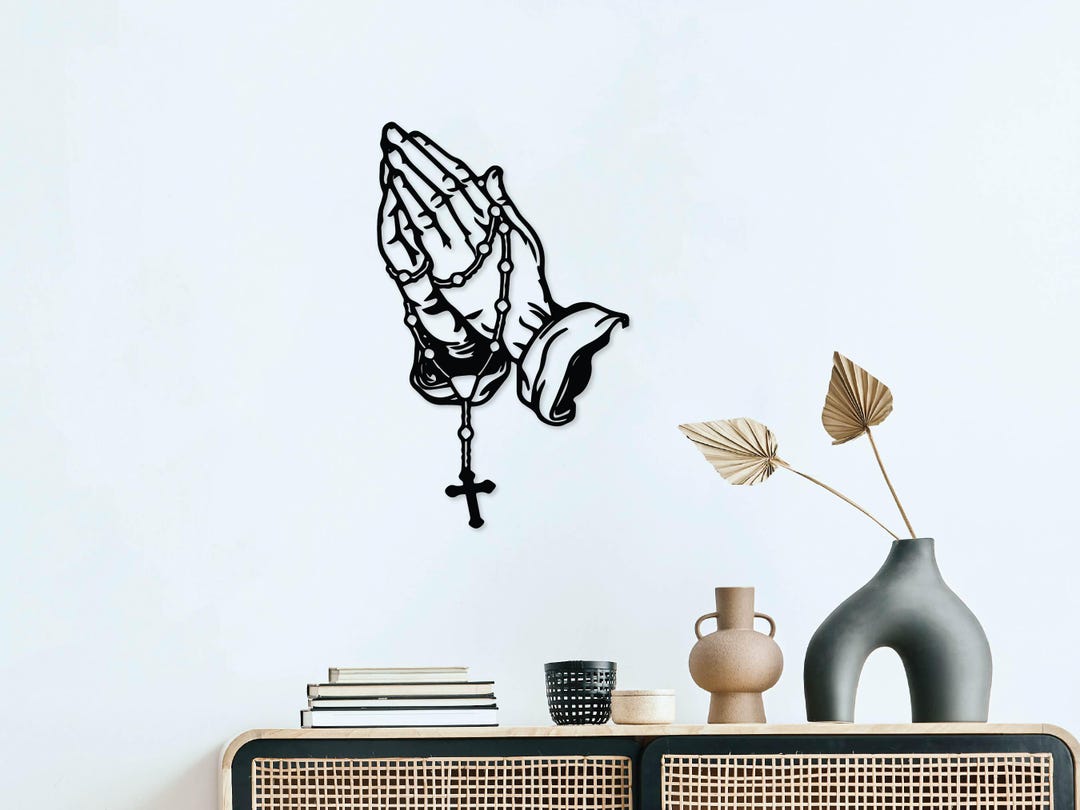 Handmade Praying Hands Wall Art | Christian Home Décor | Faith and ...