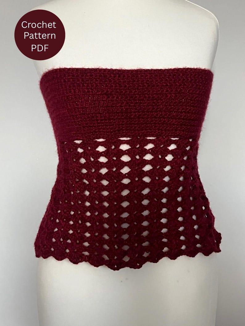 Tube Top Crochet Pattern Pdf. - Etsy
