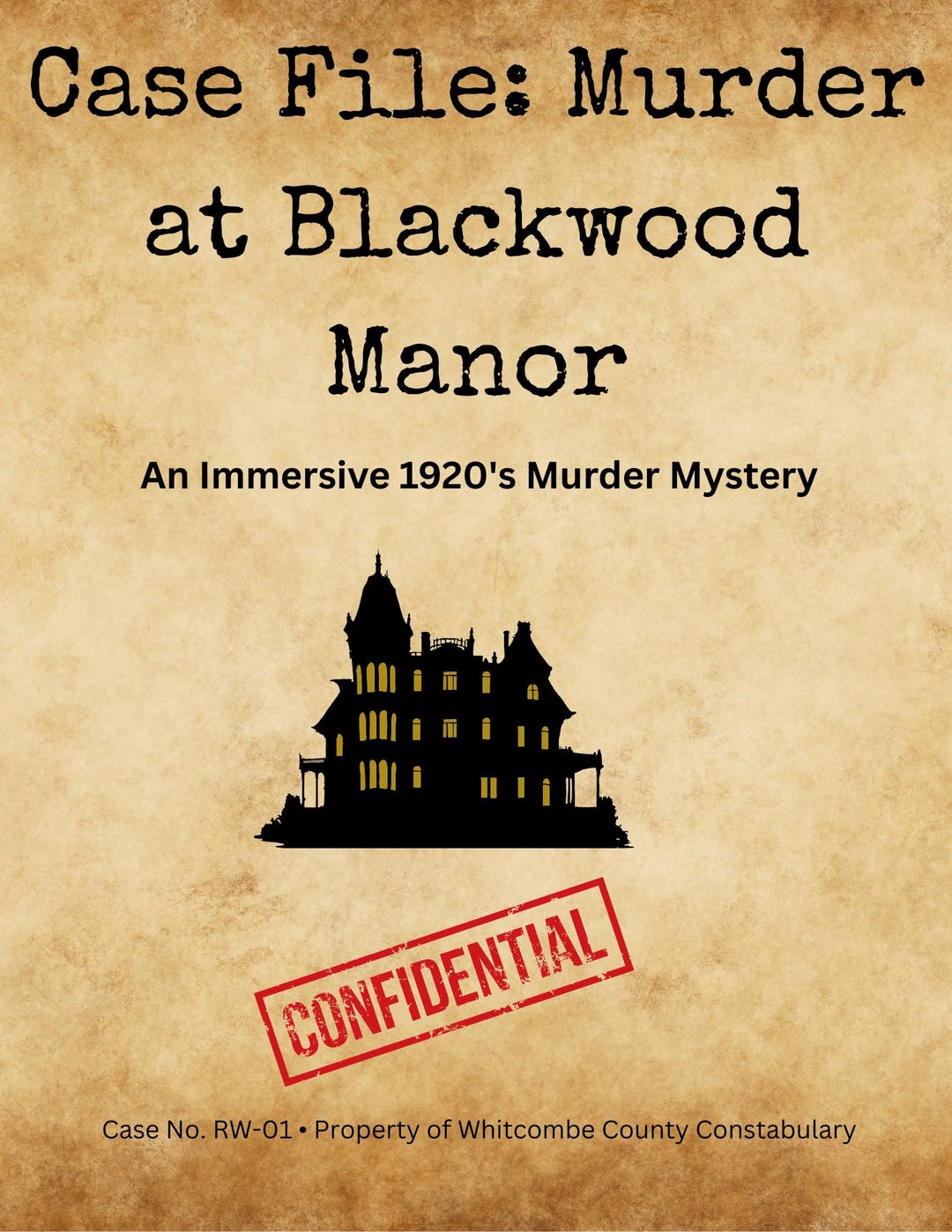 Printable Murder Mystery Game--instant Download--detective Case File ...