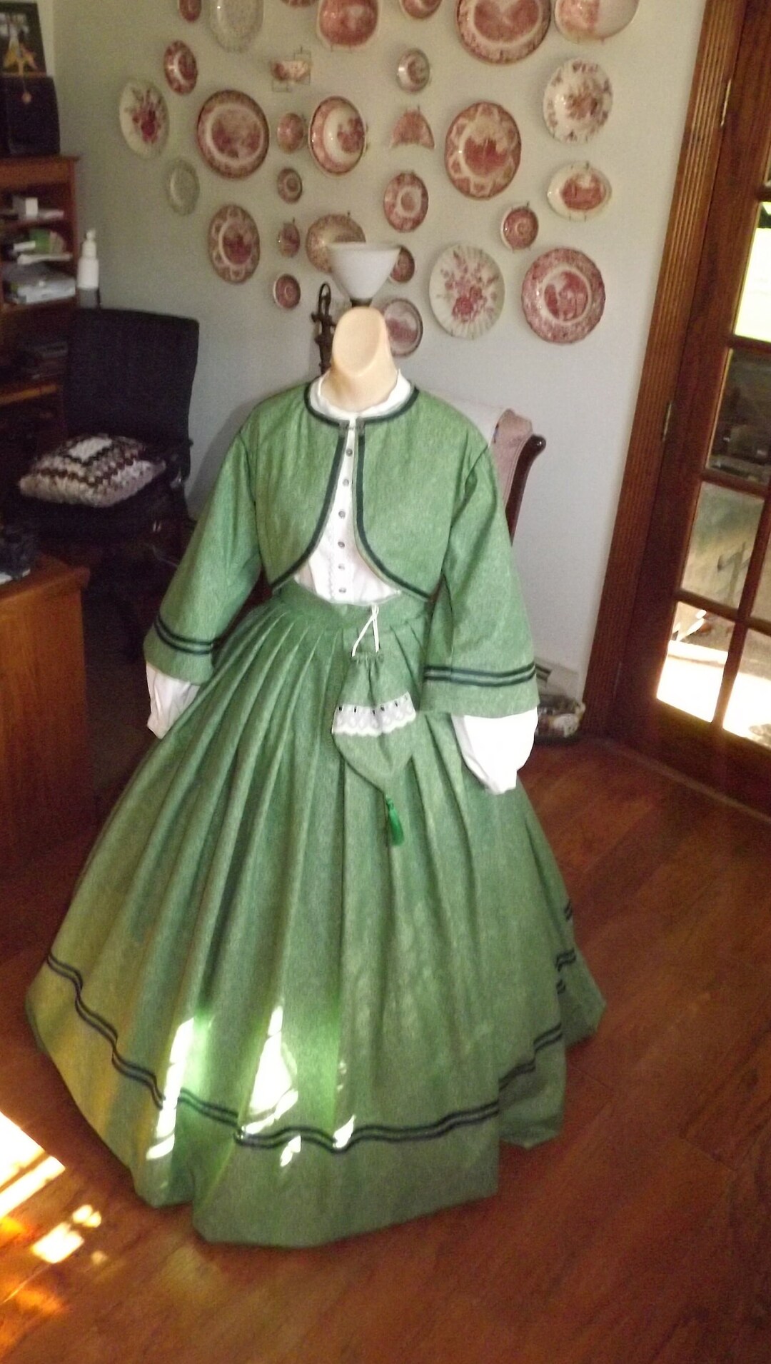 Ladies Size 10 Civil War Zouave Suit Reenacting Dress and Reticule - Etsy