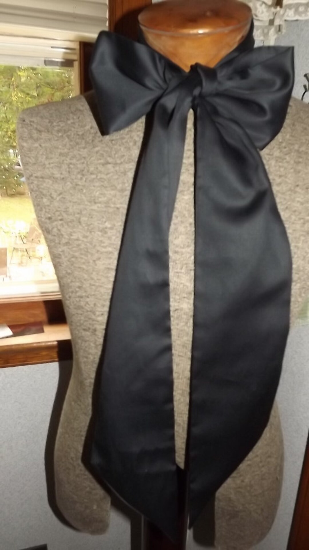 Mens Civil War Cotton Victorian Cravat Black Sateen Cotton Bow Tie - Etsy