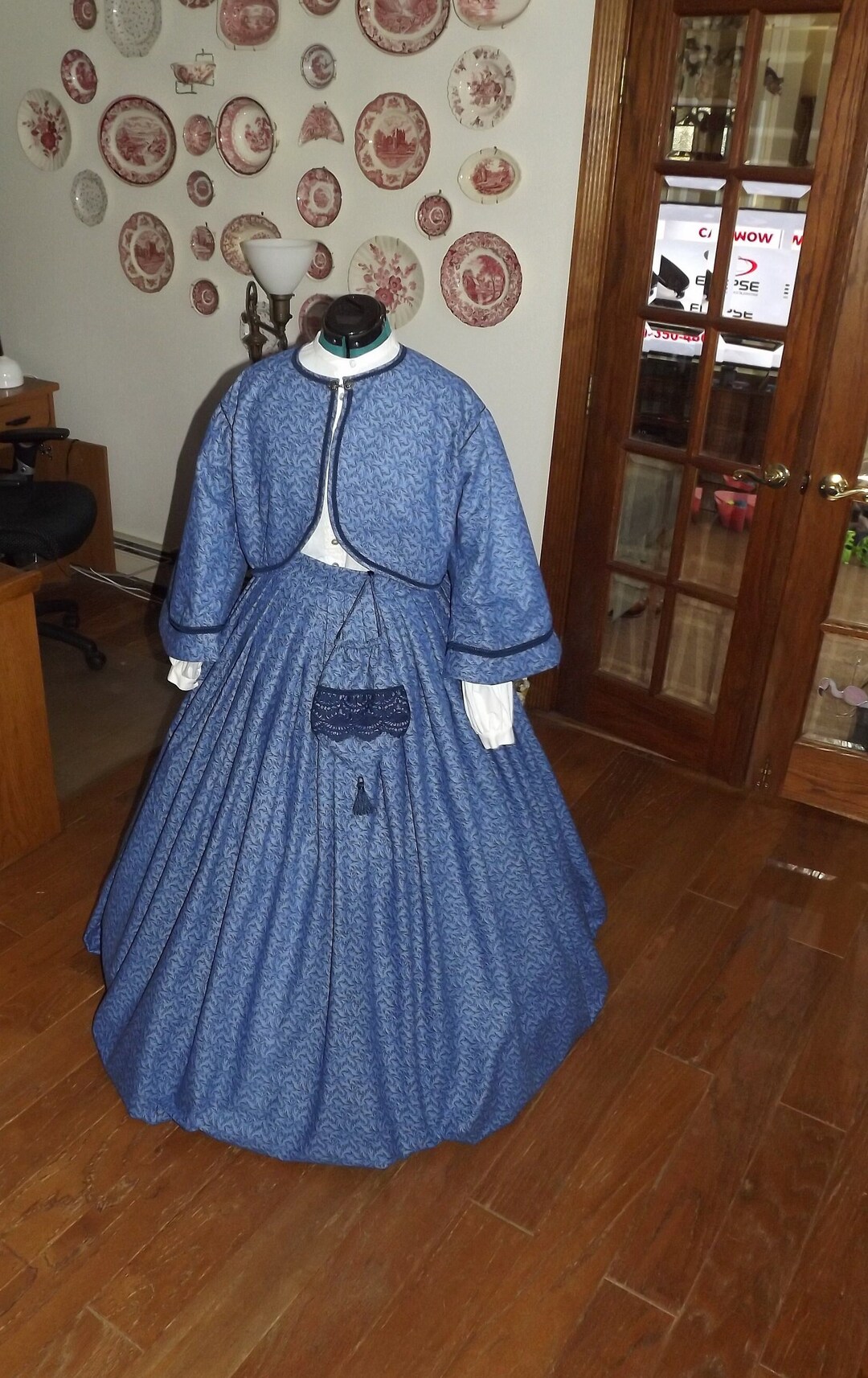 Ladies Size 14 Civil War Zouave Suit Reenacting Dress and Reticule - Etsy