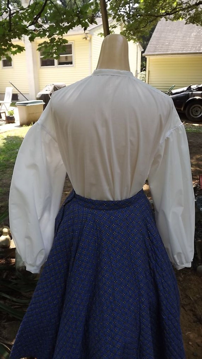 Ladies Civil War Garibaldi Blouse Sizes 6 to 24 Muslin Blouse - Etsy