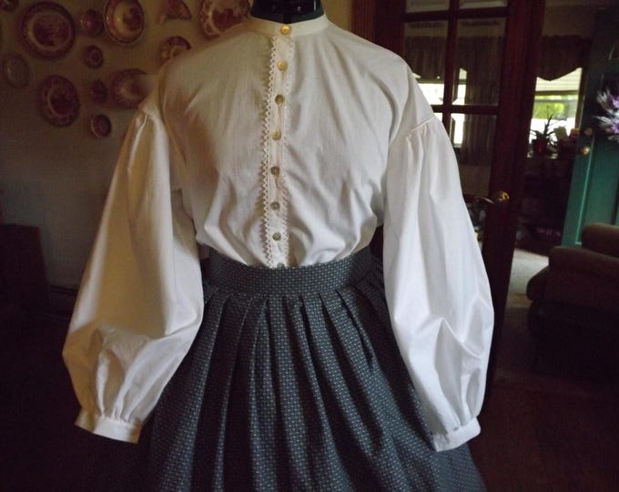 Ladies Civil War Garibaldi Blouse Sizes 6 to 24 Muslin Blouse - Etsy