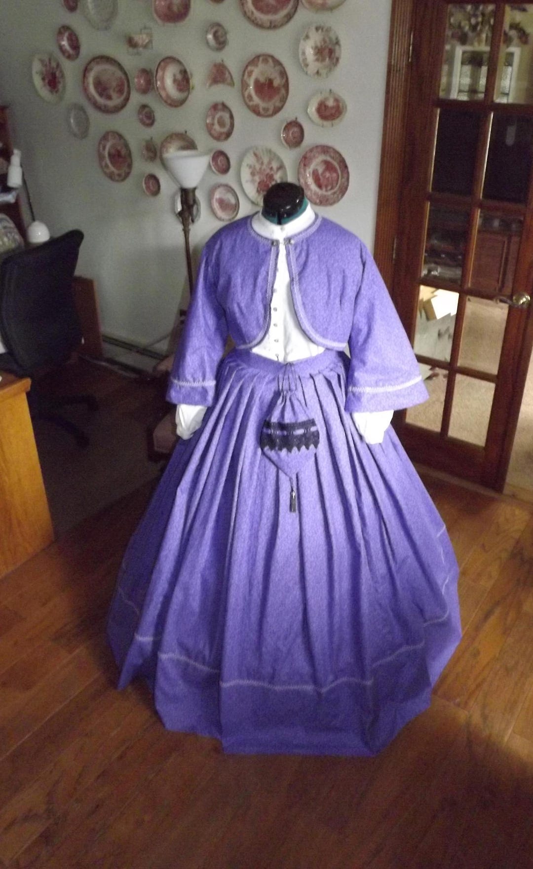 Ladies Size 12 Civil War Zouave Suit Reenacting Dress and Reticule - Etsy