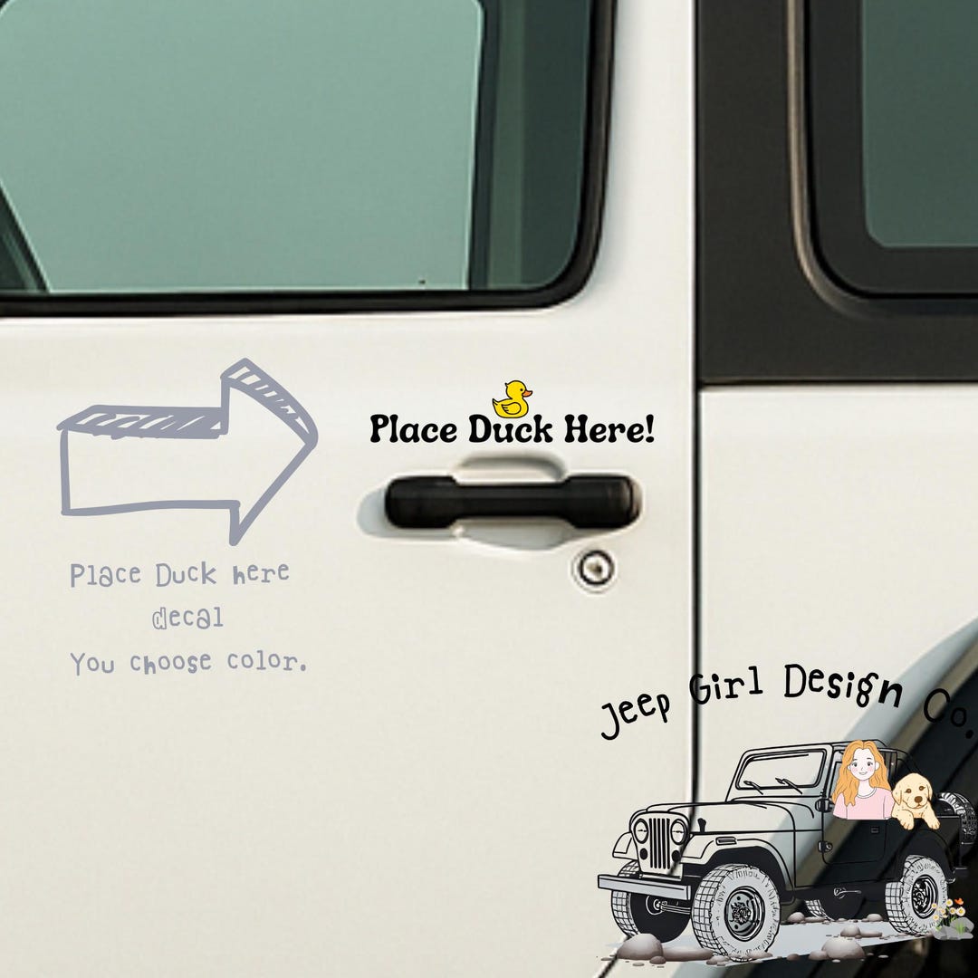 Place Duck Here With Duck Jeep Decal You Choose Color. Wave Dammit ...