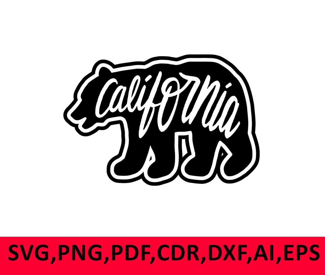 Cali Bear SVG Vector | Retro California State Logo Clipart ...