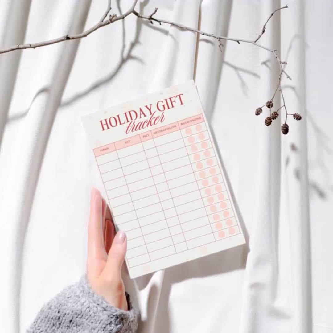Printable Christmas Gift List Tracker Planner PDF, 8.5" X 11" Printable ...