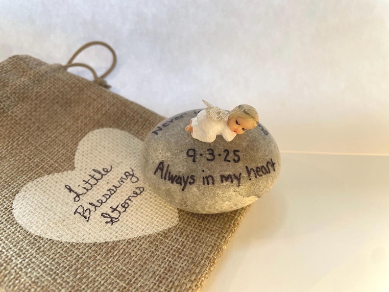 Miscarriage Angel Baby, Baby Loss Memorial Stone, Personalized Keepsake ...