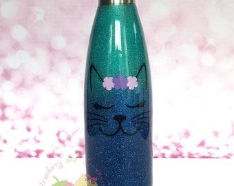 Cat water bottle | Etsy