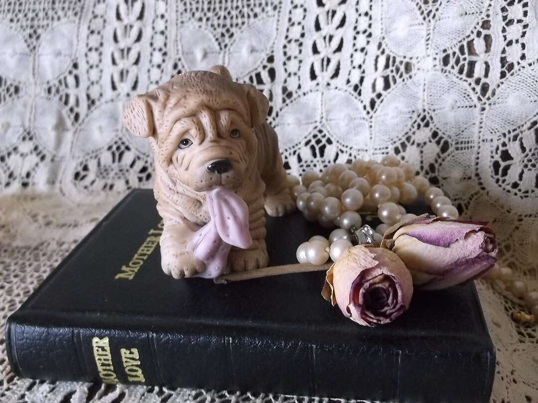 Vintage Dog Statue Porcelain Vintage Dog Figurine - Etsy