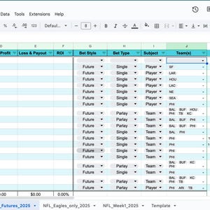 Football Bet Tracker: ROI Calculator, Bankroll Management (excel ...