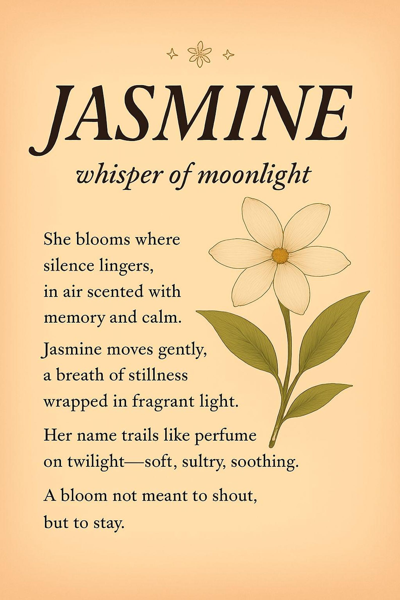 Jasmine Name Poem Print, Printable Custom Name, Poetry Name Wall Art ...