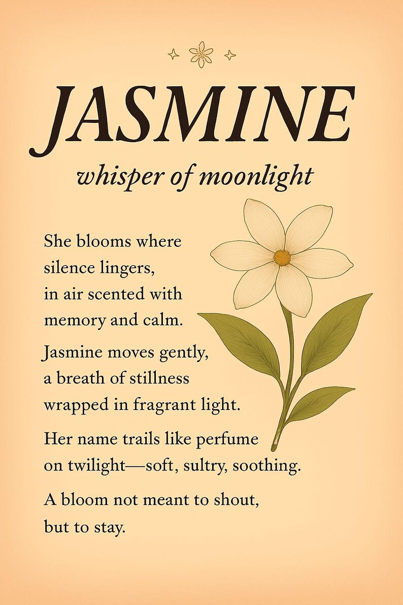 Jasmine Name Poem Print, Printable Custom Name, Poetry Name Wall Art ...