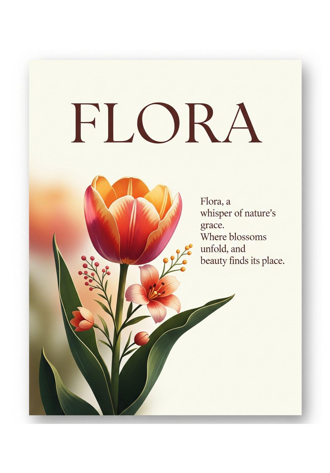 Flora Name Poem Print, Personalised Name, Poetry Name, Custom Name ...