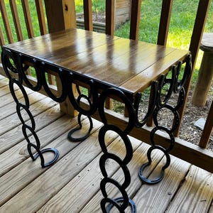 Handcrafted Horseshoe Side Table - Etsy