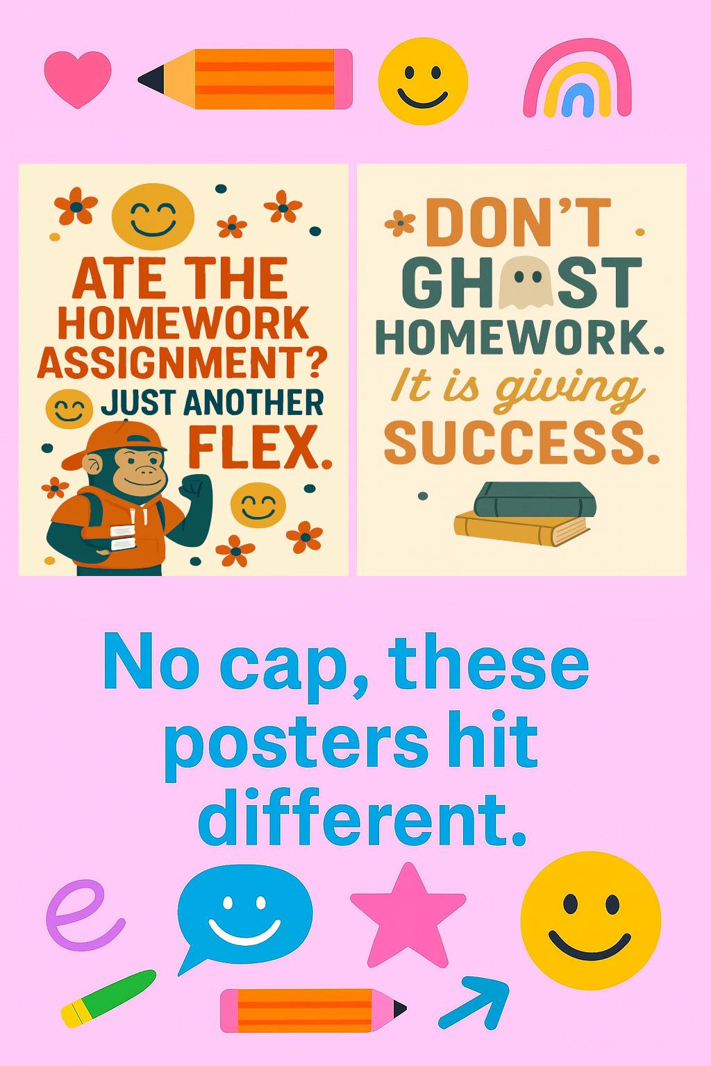 Gen Z Slang Classroom Posters: Funny Motivational Wall Art (15 Pack ...