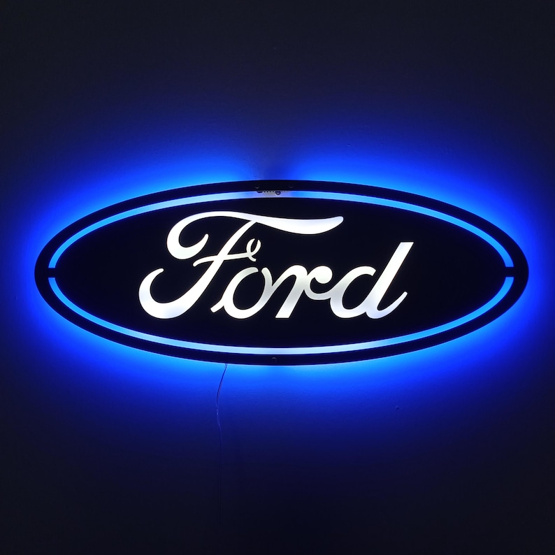 Led Ford Logo Sign : Car Sign for Garage - Etsy