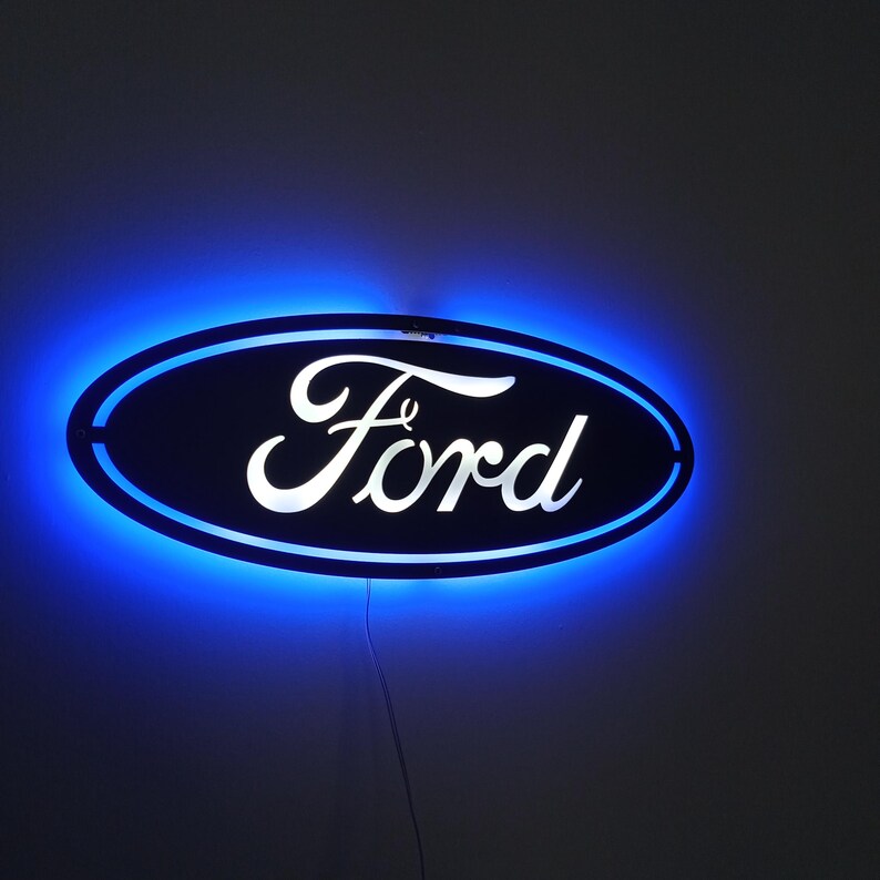 Led Ford Logo Sign : Car Sign for Garage - Etsy