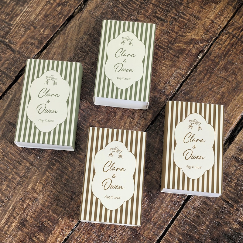 Stripe Matchbooks - Etsy