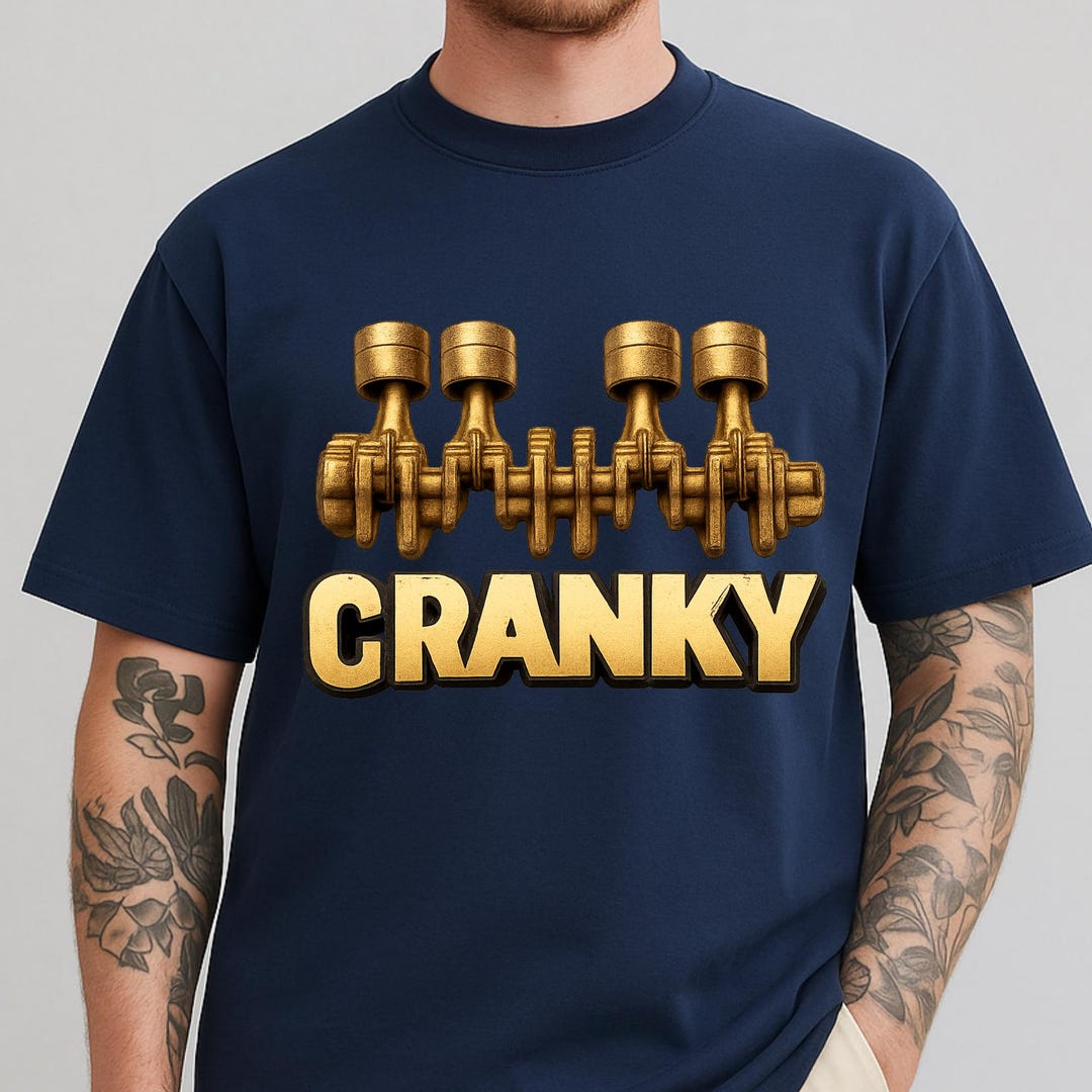 Cranky Mechanic Shirt, Engine Crankshaft Tee, Car Guy Humor - Etsy