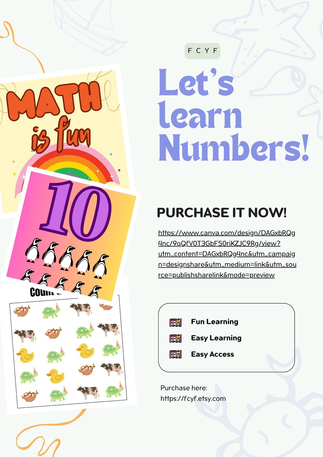 Let's Learn Math! Math is Fun! - Etsy