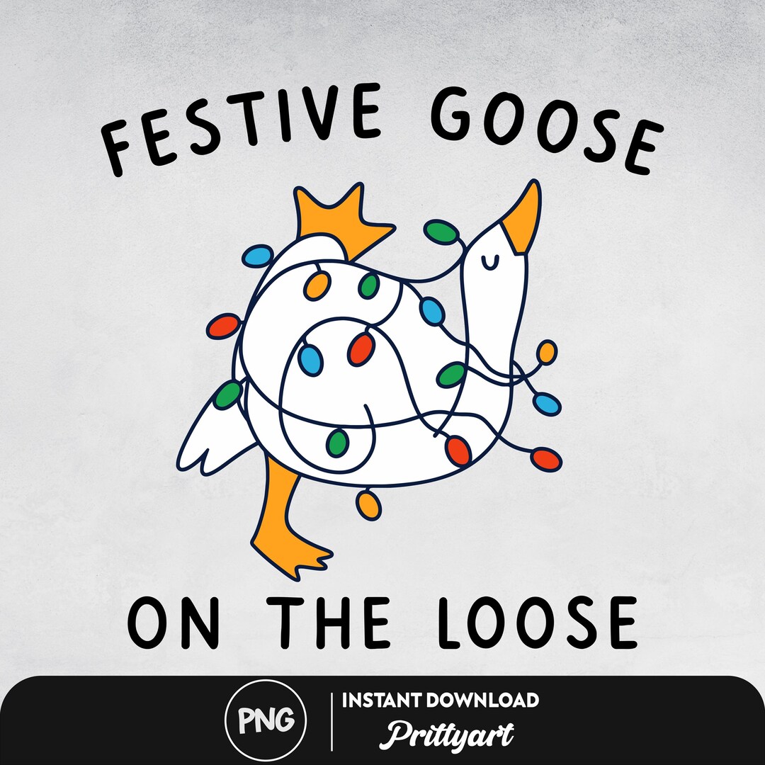 Overstimulated but Festive Goose 2 PNG – Funny Neurodivergent Christmas ...