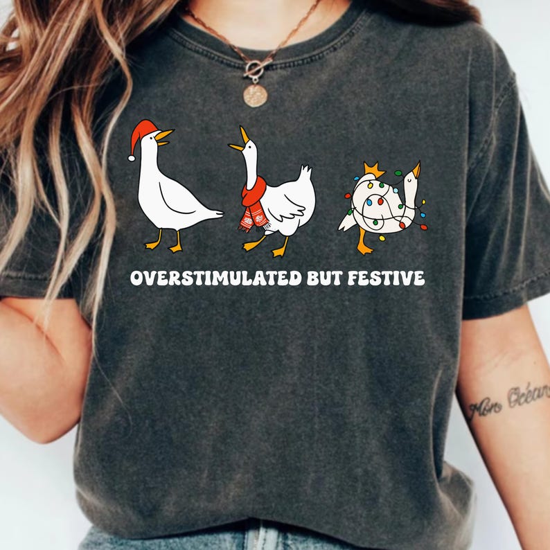 Overstimulated but Festive Goose PNG – Funny Neurodivergent Christmas ...