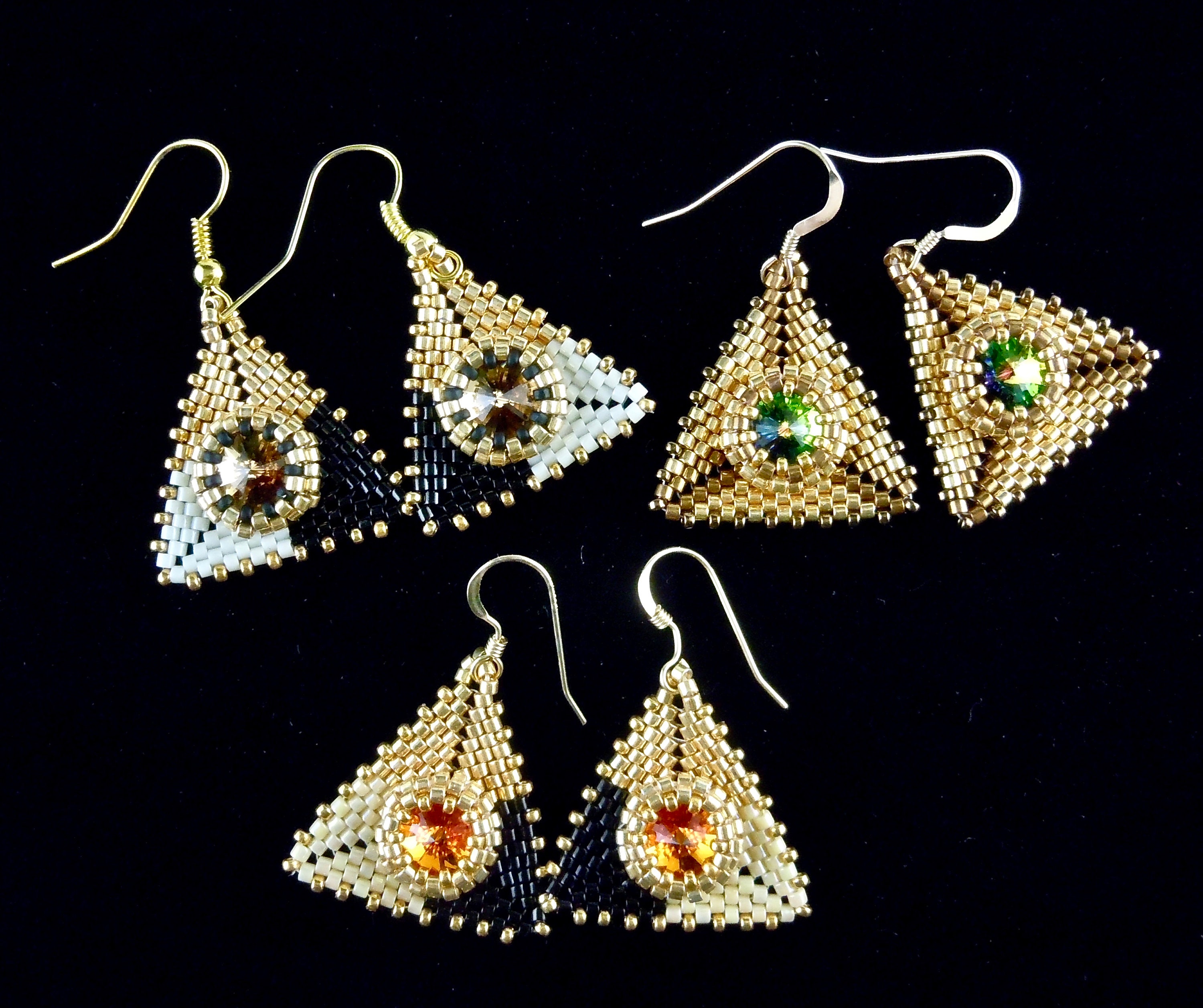 Peyote Triangle Pattern, Beading Tutorial, Beaded Earring Tutorial ...