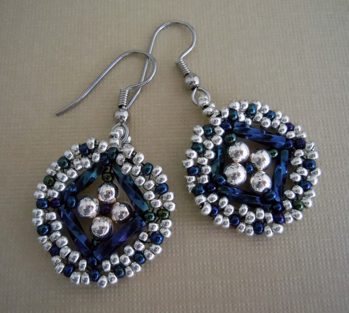 Beaded Earring Tutorial Seed Bead Pattern Bead Weaving - Etsy