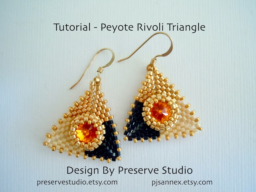 Peyote Triangle Pattern, Beading Tutorial, Beaded Earring Tutorial ...