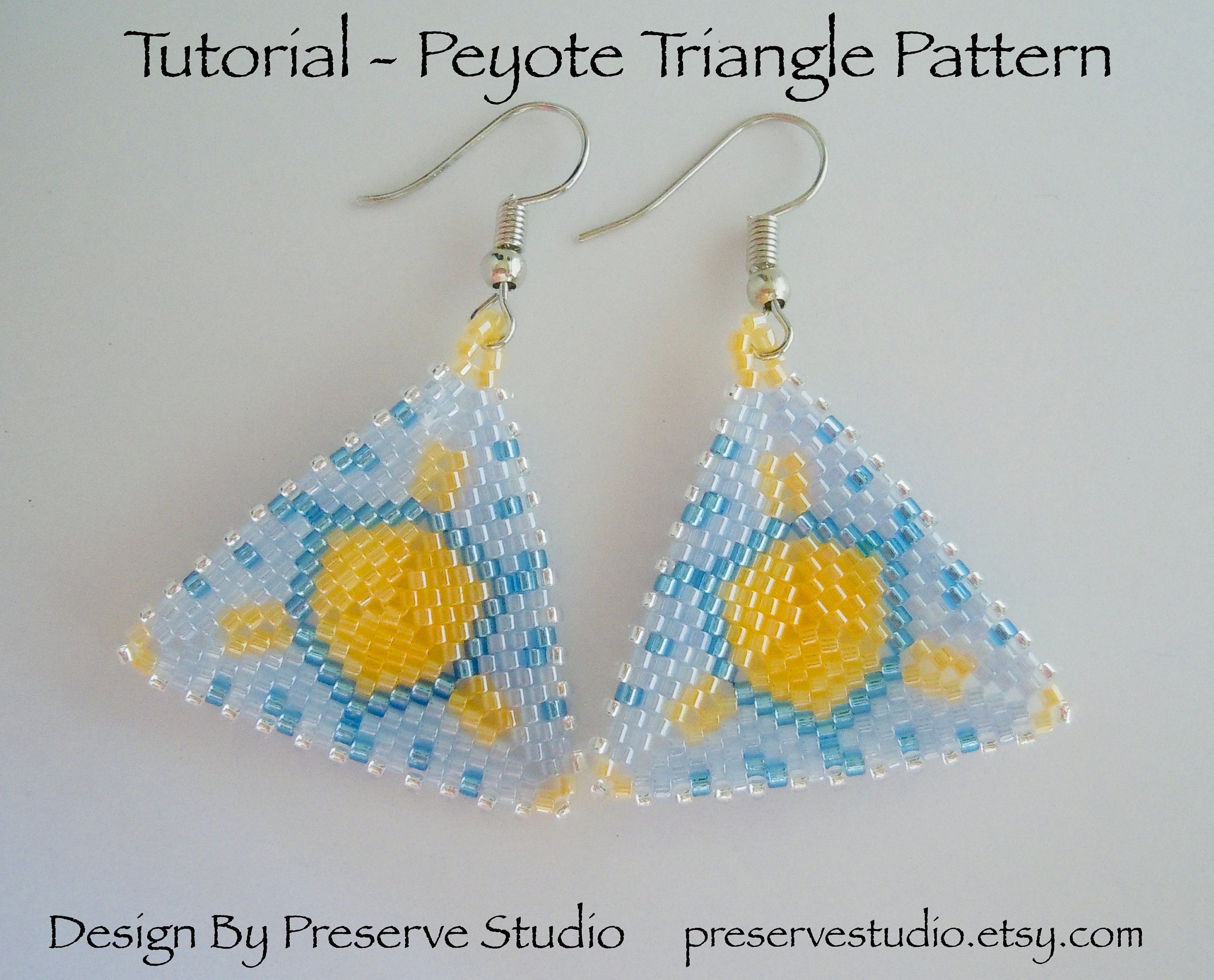 Peyote Earring Pattern, Seed Bead Pattern, Delica Bead, Triangle ...