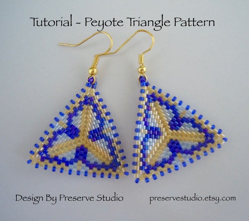 Peyote Earring Pattern, Seed Bead Pattern, Delica Bead, Triangle ...