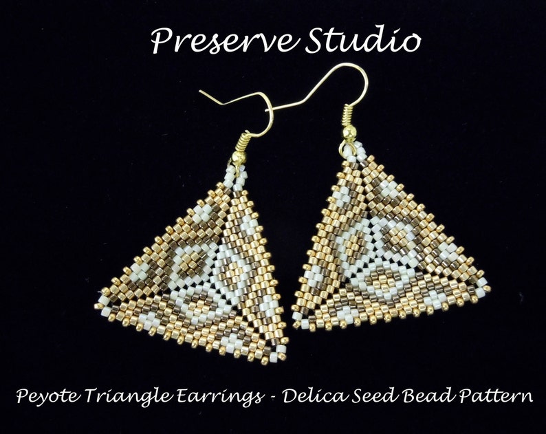 Peyote Triangle Earring Pattern, Seed Bead Pattern, Bead Triangle ...