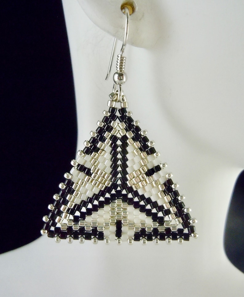 Peyote Earring Pattern, Seed Bead Pattern, Delica Bead, Triangle ...