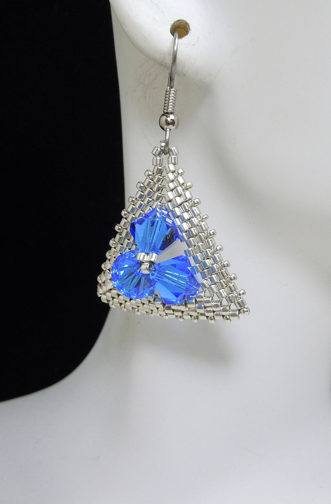 Peyote Triangle Delica Seed Bead Pattern Triangle Earrings - Etsy Canada