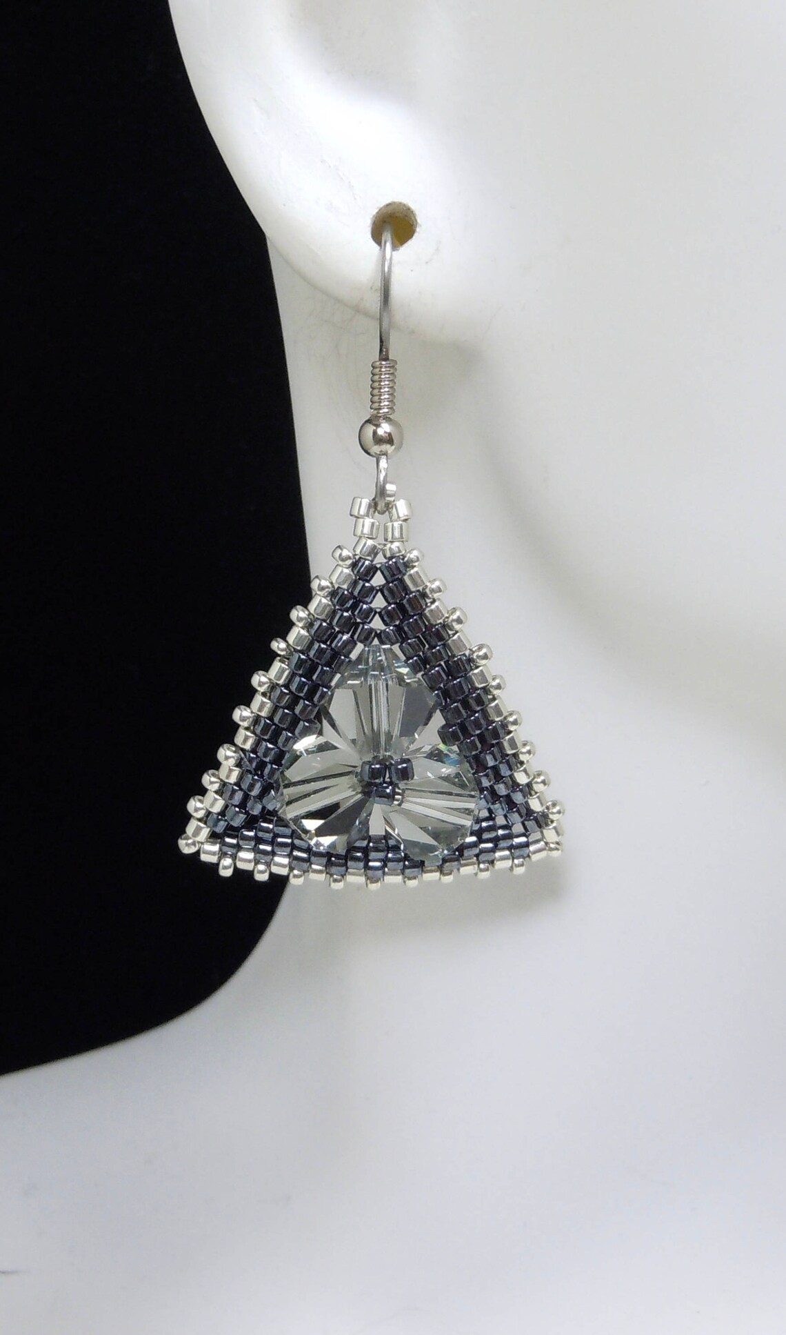 Peyote Triangle Delica Seed Bead Pattern Triangle Earrings - Etsy Canada