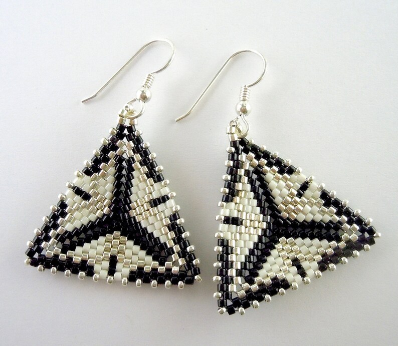 Peyote Earring Pattern, Seed Bead Pattern, Delica Bead, Triangle ...