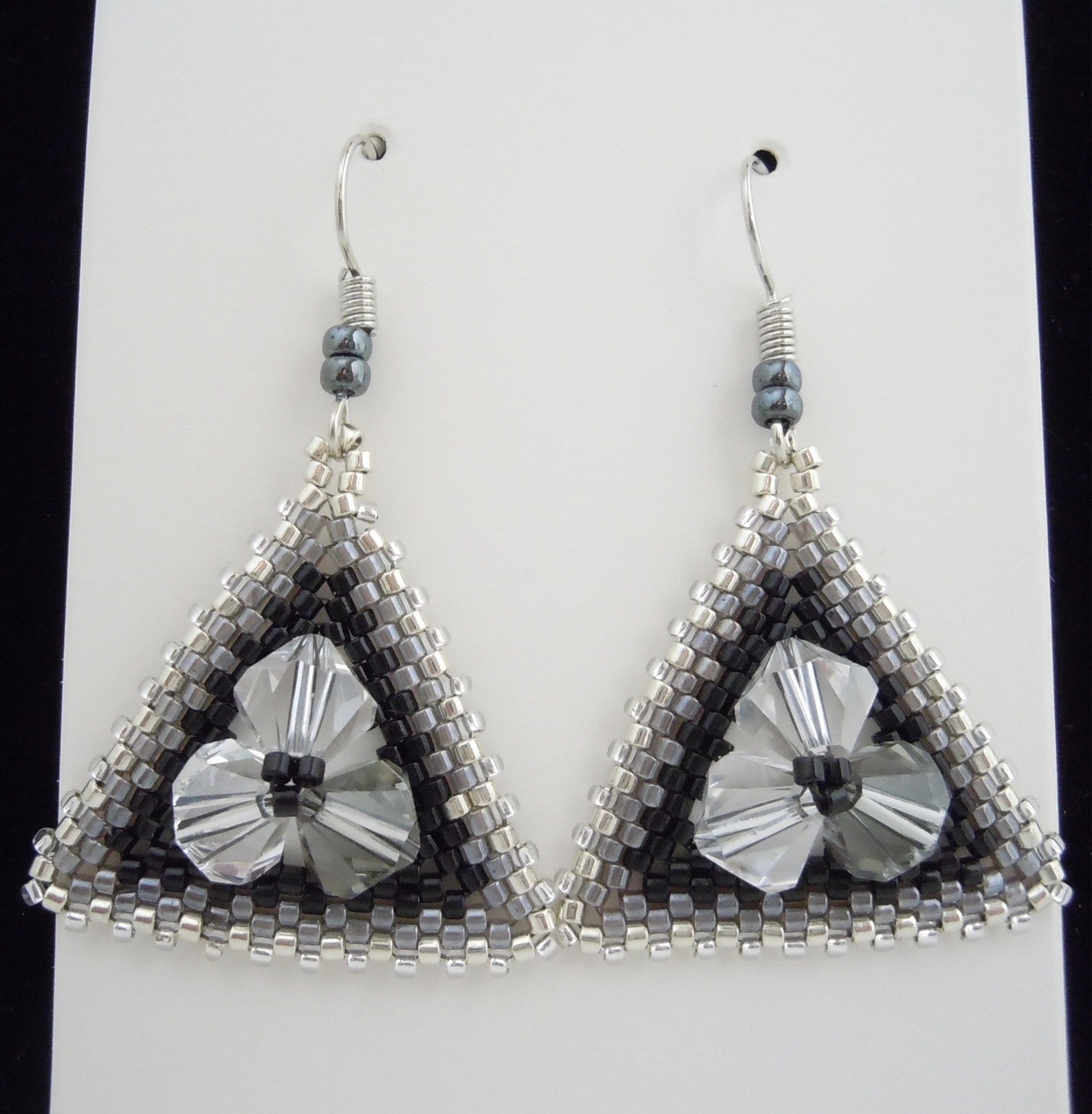 Peyote Triangle Delica Seed Bead Pattern Triangle Earrings - Etsy Canada